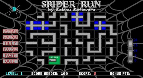 Screenshot Of Spider Run Dos 1995 Mobygames