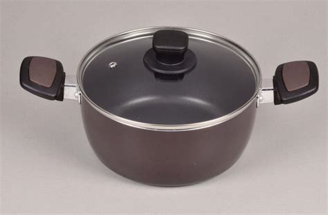 ガラス蓋付 両手鍋20cm