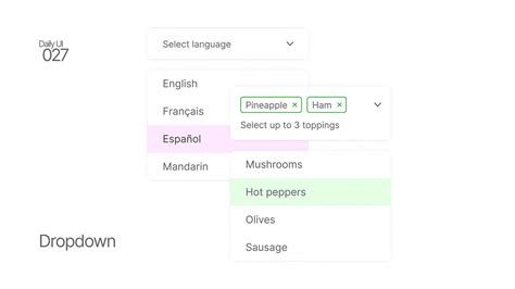 Daily Ui 027 Dropdown Behance