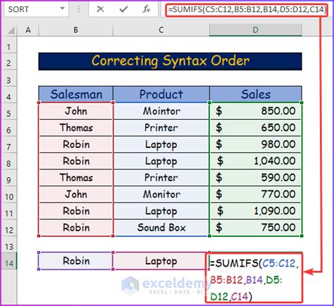 How To Fix If SUMIFS Is Not Working With Multiple Criteria Solutions