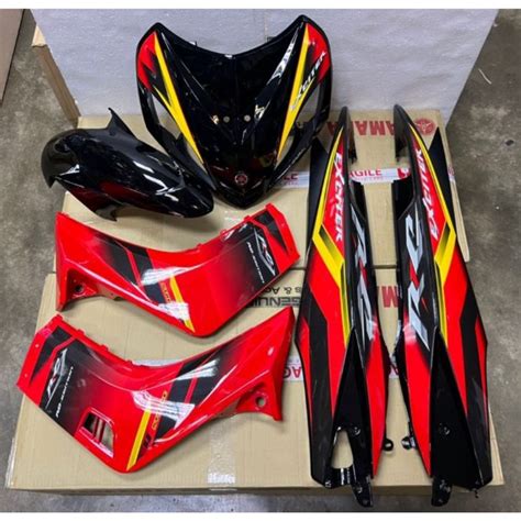 Yamaha Lc 135 V1 Lc135 Cover Set Black Red Rc Vietnam Exciter Black Merah Moritaka Api Hitam Oem