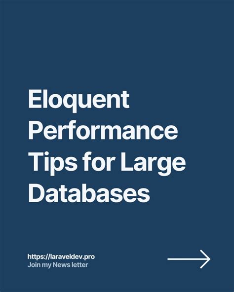 Eloquent Performance Tips For Large Databases Working With Large Moses Anumadu