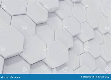 Hexagonal Abstract 3d Background White Wall With Hexagonal Pattern 3d