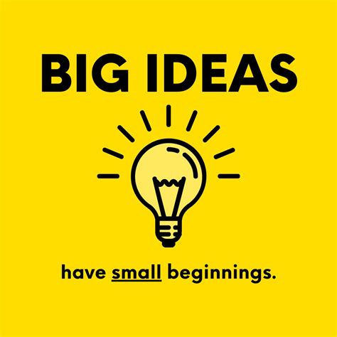 how small beginnings create big things epicjourney bigideassmallbeginnings coe codeofentry