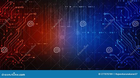 Abstract Futuristic Circuit Board Illustration Circuit Board With Various Technology Elements
