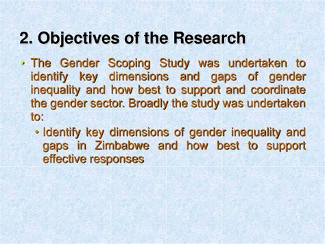 PPT Gender Scoping Study Report Presentation