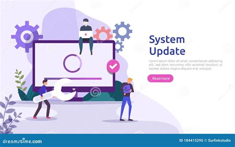 Operation System Update Progress Concept Data Synchronize Process And