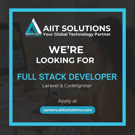 Hiring Fullstackdeveloper Codeigniter Laravel Phpdeveloper Mysql Aiit Solutions