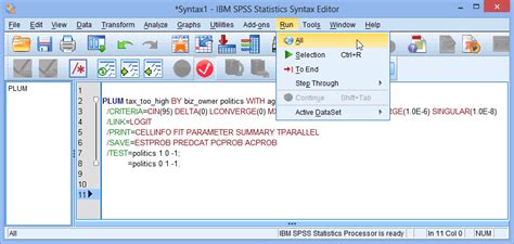Using The Plum Procedure To Carry Out An Ordinal Regression In Spss