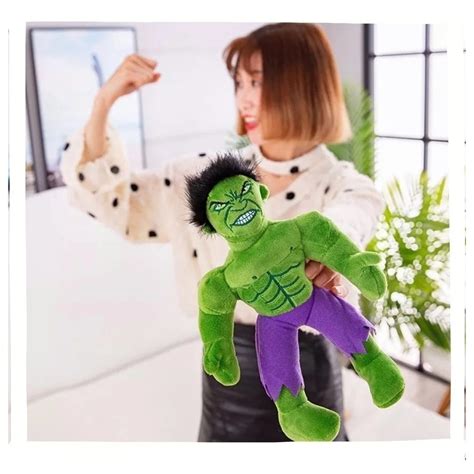 Плюшена играчка Хълк 30 см Зелен Emag Bg
