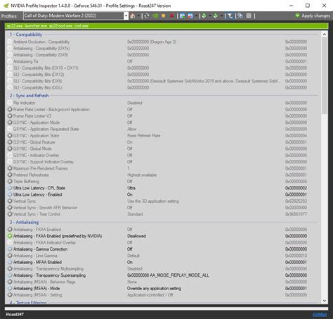 github roast247 nvidiaprofileinspector