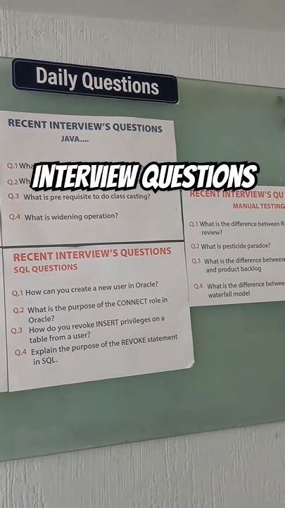 Daily Interview Questions Java Manualtesting Sql Automation Question Interview