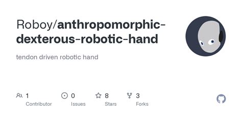 GitHub Roboy Anthropomorphic Dexterous Robotic Hand Tendon Driven