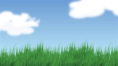 Animated Sky Background With Grass Video Loop Copyright Free Full