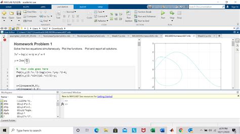Solved Matlab R2020b Academic Use Sign In Home Plots Apps