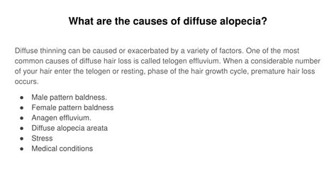 PPT Diffuse Alopecia Causes Treatment Frequently Asked Questions