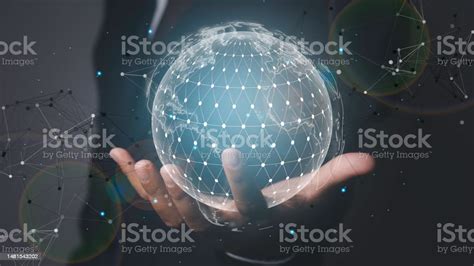 디지털 마케팅 글로벌 네트워크 및 전 세계 데이터 교환 3d 렌더링 가상현실에 대한 스톡 사진 및 기타 이미지 가상현실 개념 경제 Istock