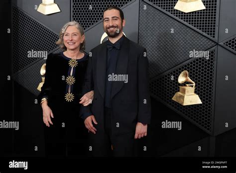 Lauri Berkenkamp Left And Noah Kahan Arrive At The 66th Annual Grammy