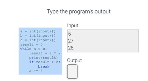 solved type the program s output a int input b