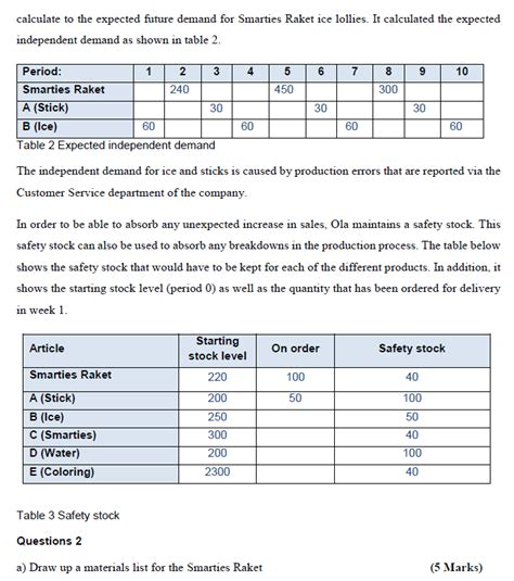 Solved Exercise 4 Material Requirements Planning MRP I Chegg Com