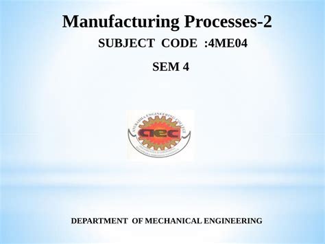 Pdf Lecture 2 Manufacturing Process 1 Dokumen Tips