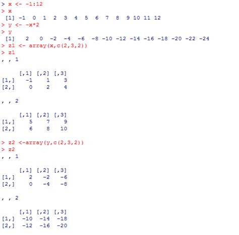 Linguaggio R Gli Array Matematica And Oltre