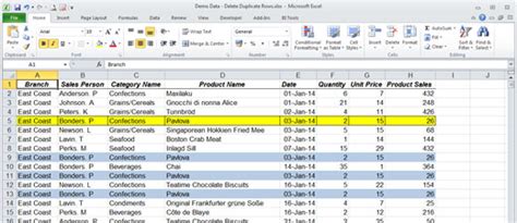 Delete Duplicate Data In Excel