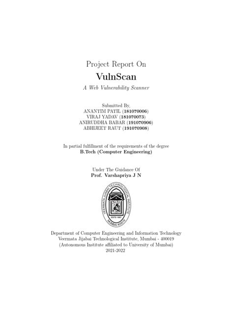 Fyp Report Vulnscan Pdf World Wide Web Internet And Web