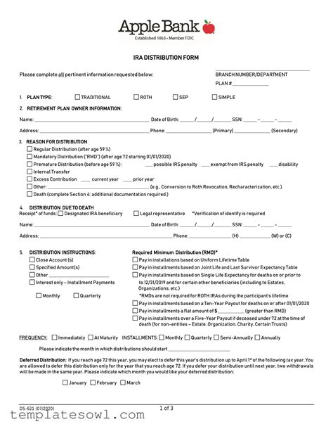 Download Ds 621 Form • Templatesowl