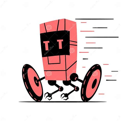 Hostile Looking Robot With Artificial Intelligence Rolls Fast On Wheels