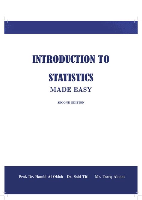 Pdf Introduction To Statistics Made Easy