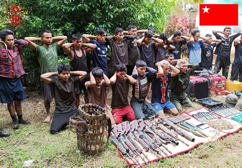 တိုက်ပွဲသတင်းထုတ်ပြန်ချက် အကြမ်းဖက်စစ်ကောင်စီ စစ်သုံ့ပန်း ၂၂ ဦးနှင့်လက်နက်အများအပြားသိမ်းဆည်းရရ