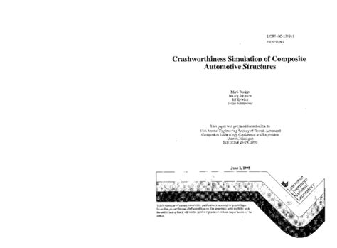 pdf crashworthiness simulation of composite automotive structures nancy johnson