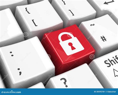 Keyboard Security Key Stock Illustration Illustration Of Abstract