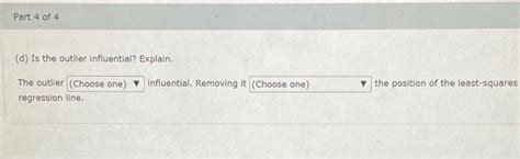 Solved For The Following Data Set Part 0 4 Part 1 Of 4