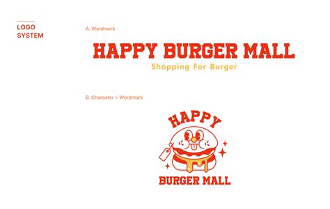 수제버거 전문점 해피버거몰 로고 로고 디자인 포트폴리오 크몽