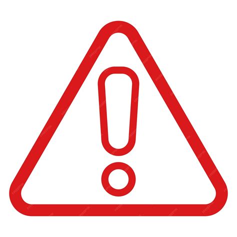 Señal De Advertencia Peligro Precaución Icono Triángulo Rojo Error Riesgo Spam Vector Premium