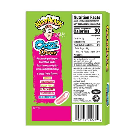 Warheads Ooze Chewz Ropes — Snackathon Foods