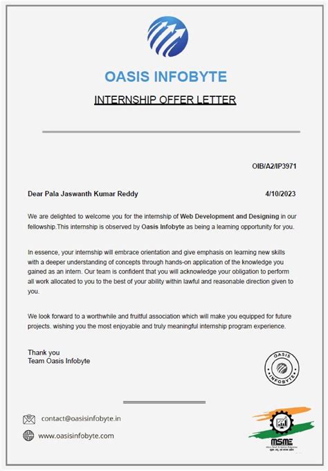 Pala Jaswanth Kumar Reddy On Linkedin Webdevelopment Webintern Internship Firstinternship