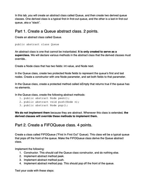 Solved In This Lab You Will Create An Abstract Class Called Chegg