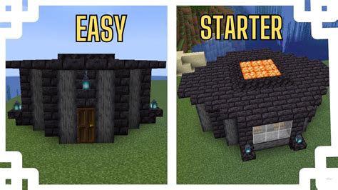 How To Build A Basalt And Blackstone Survival Starter House Minecraft Easy Tutorial