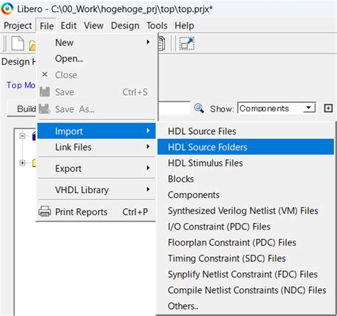 Microchip Fpga Libero Socへディレクトリ構成を保持してhdlファイルをインポートできますか？ 半導体事業 マクニカ