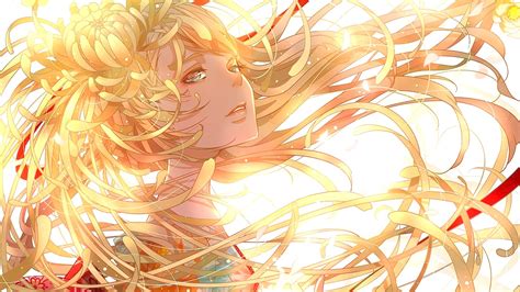 Anime Blonde Long Hair Original Characters Anime Girls Hd