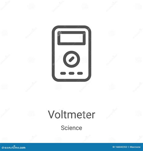 Voltmeter Icon Vector From Science Collection Thin Line Voltmeter Outline Icon Vector