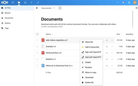 OpenOTP Electronic Signature For Nextcloud RCDevs Main Website