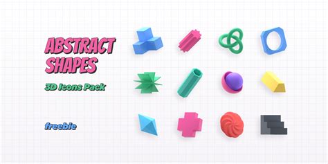 3d Abstract Shapes Color Freebie Figma