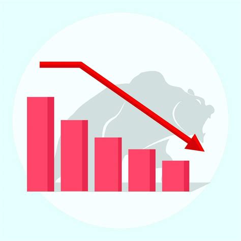 Downward Trend Graph And Bear Market Stock Market Down Trend Vector