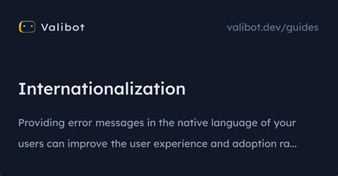 Internationalization Valibot