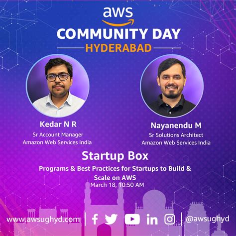 Aws User Group Hyderabad On Linkedin Aws Awsusergroup Awscommunityday Cloud Hyderabad
