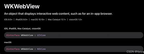 Ios Webview Csdn博客